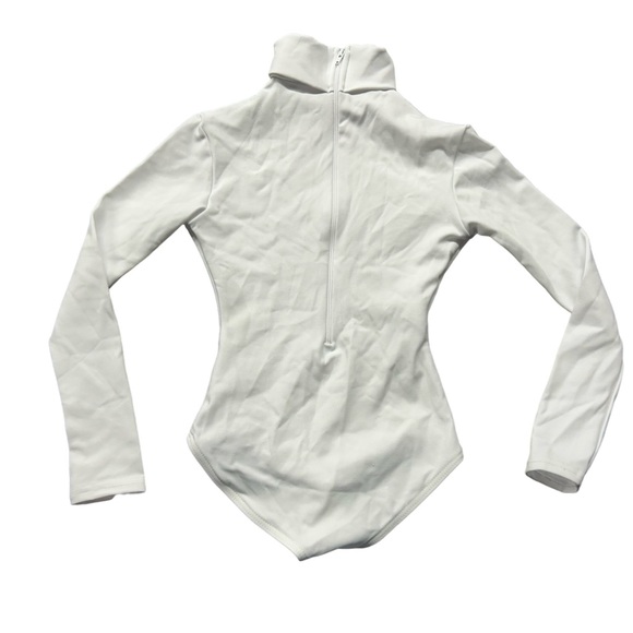 Capezio | One Pieces | Capezio Girls White Team Basics Long Sleeve Turtleneck Dance Leotard W ...